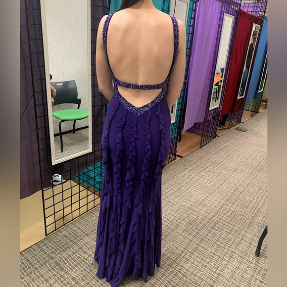 Cache | Dresses | Purple Open Back Prom Dress | Poshmark